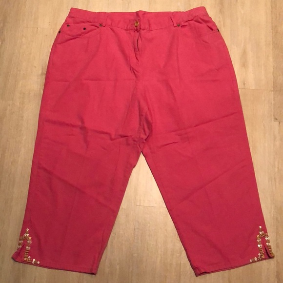Ruby Rd. | Pants & Jumpsuits | Ruby Rd Hot Pink Capri | Poshmark